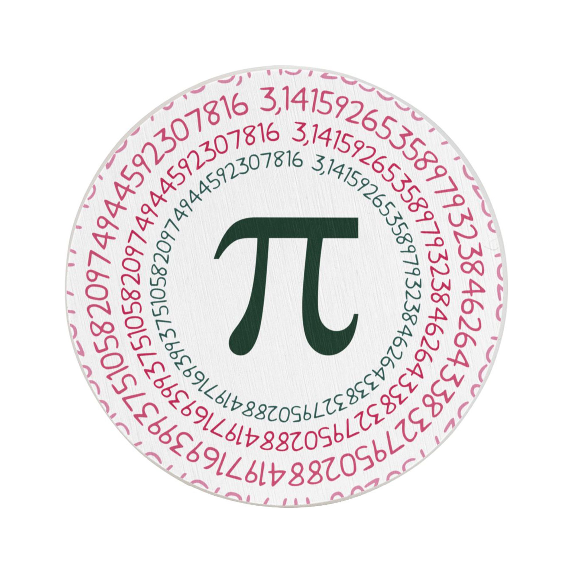 Circular Drink Coasters Set Pi Symbol Beautiful Home Decor Diatomite ...