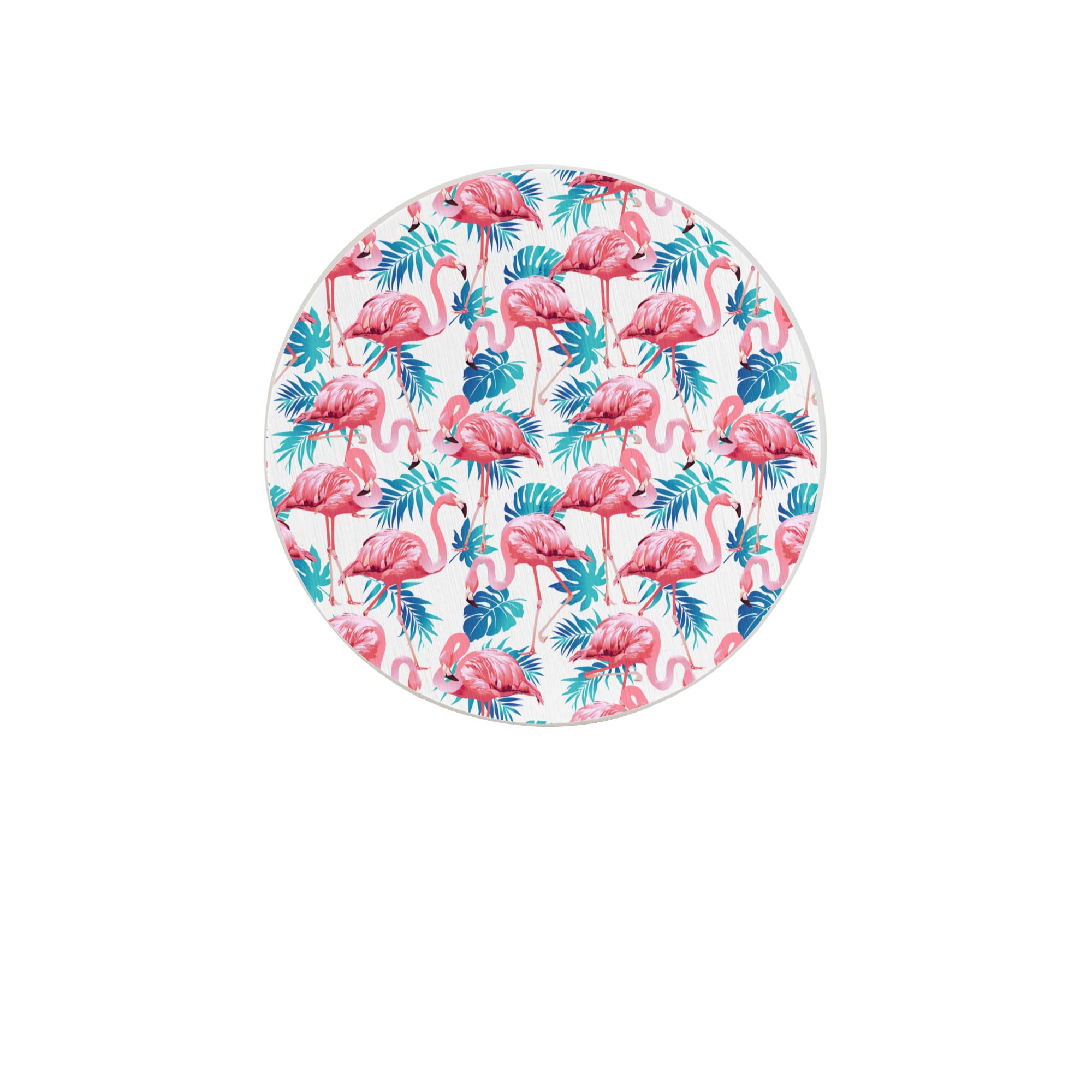 Circular Drink Coasters Set Pink Flamingo Beautiful Home Decor ...
