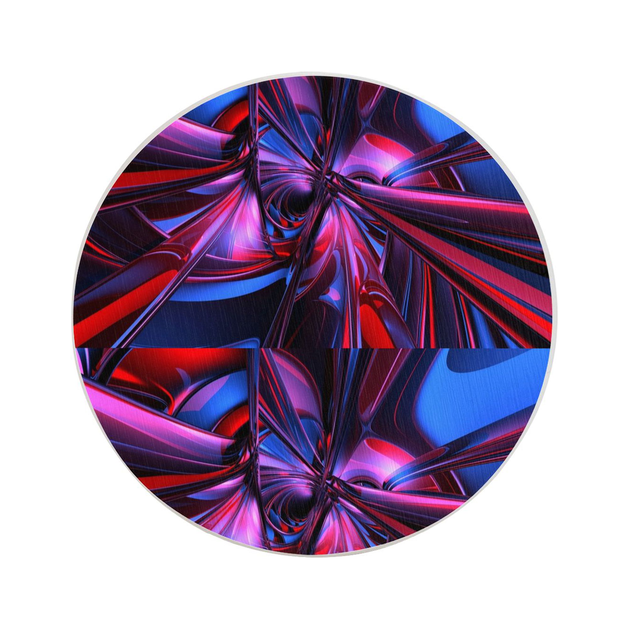 Circular Drink Coasters Set Red-And-Blue-Lines- Beautiful Home Decor ...