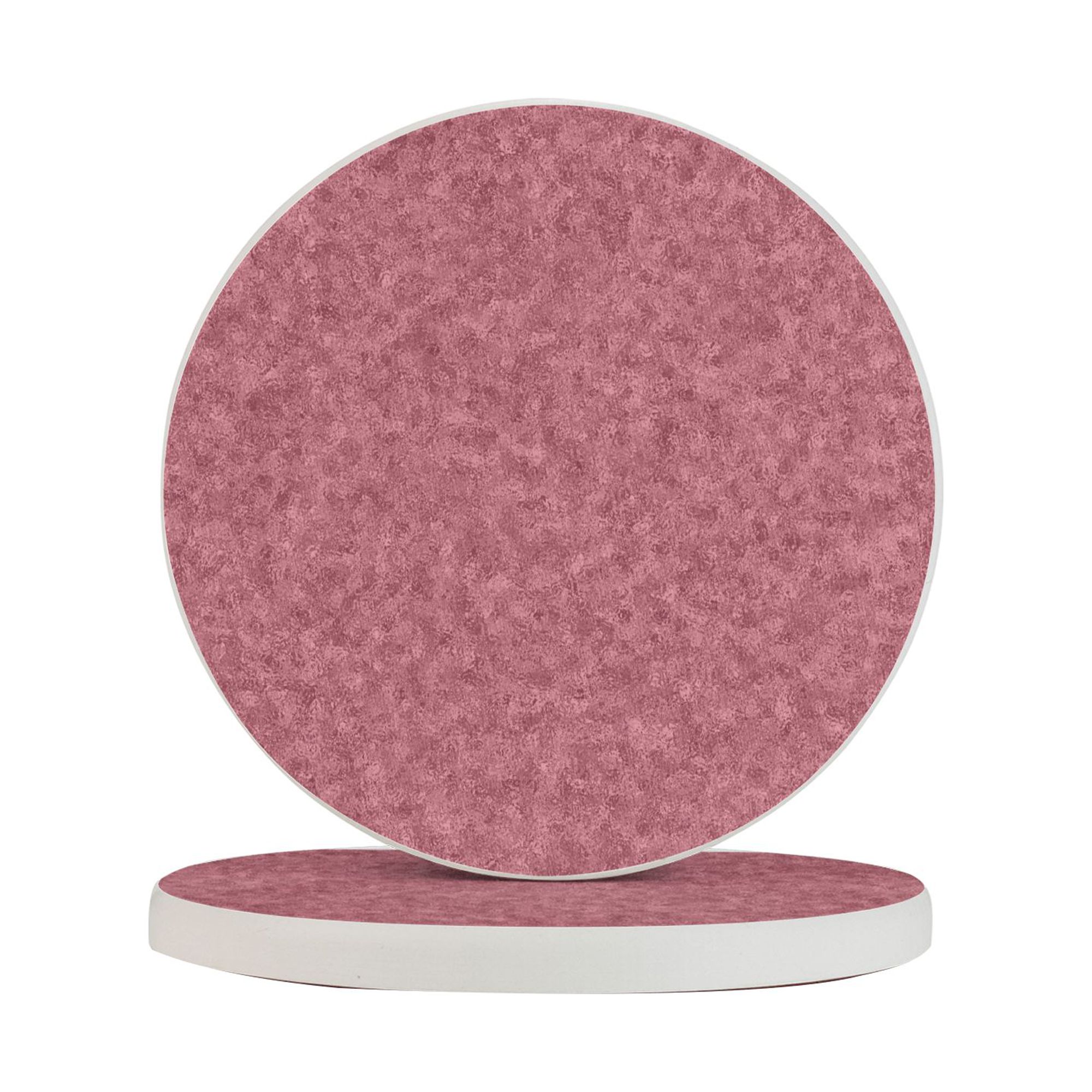 Circular Drink Coasters Set Rose Gold Foil Texture Beautiful Home Decor ...