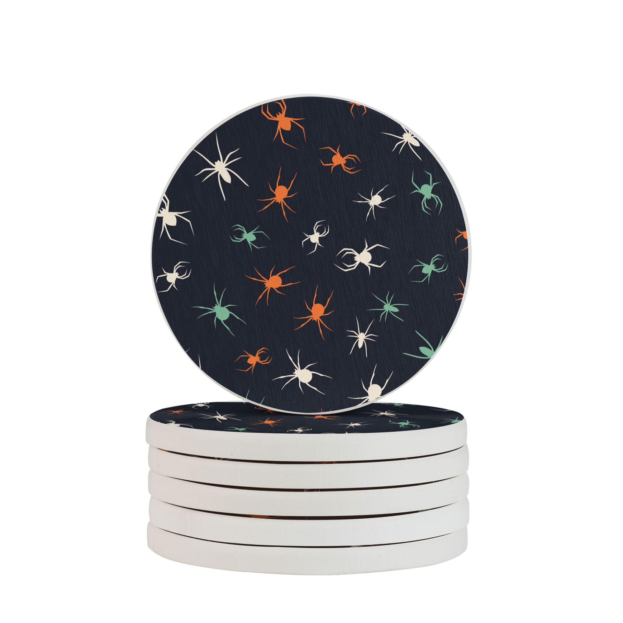 Circular Drink Coasters Set Spider Pattern Beautiful Home Decor ...