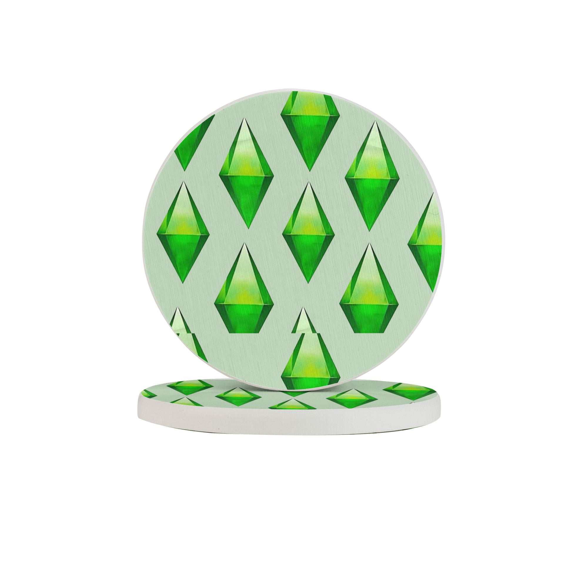 Circular Drink Coasters Set The Sims Plumbob Beautiful Home Decor ...