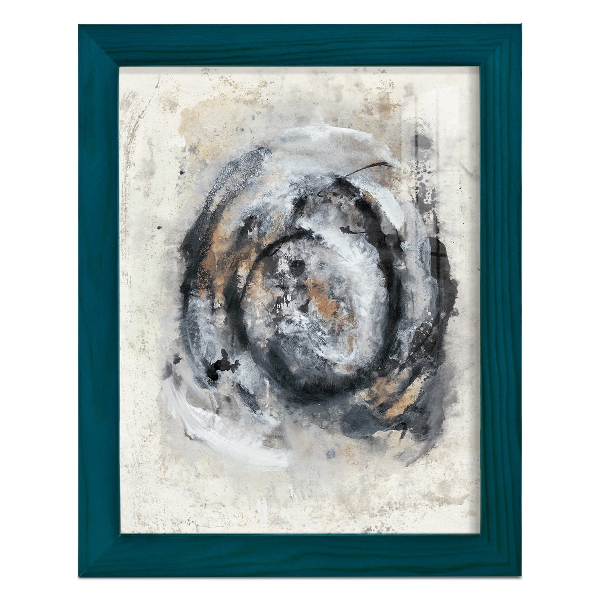 Circular Energy IV -Framed Print w/glass-Ocean Blue - Walmart.com