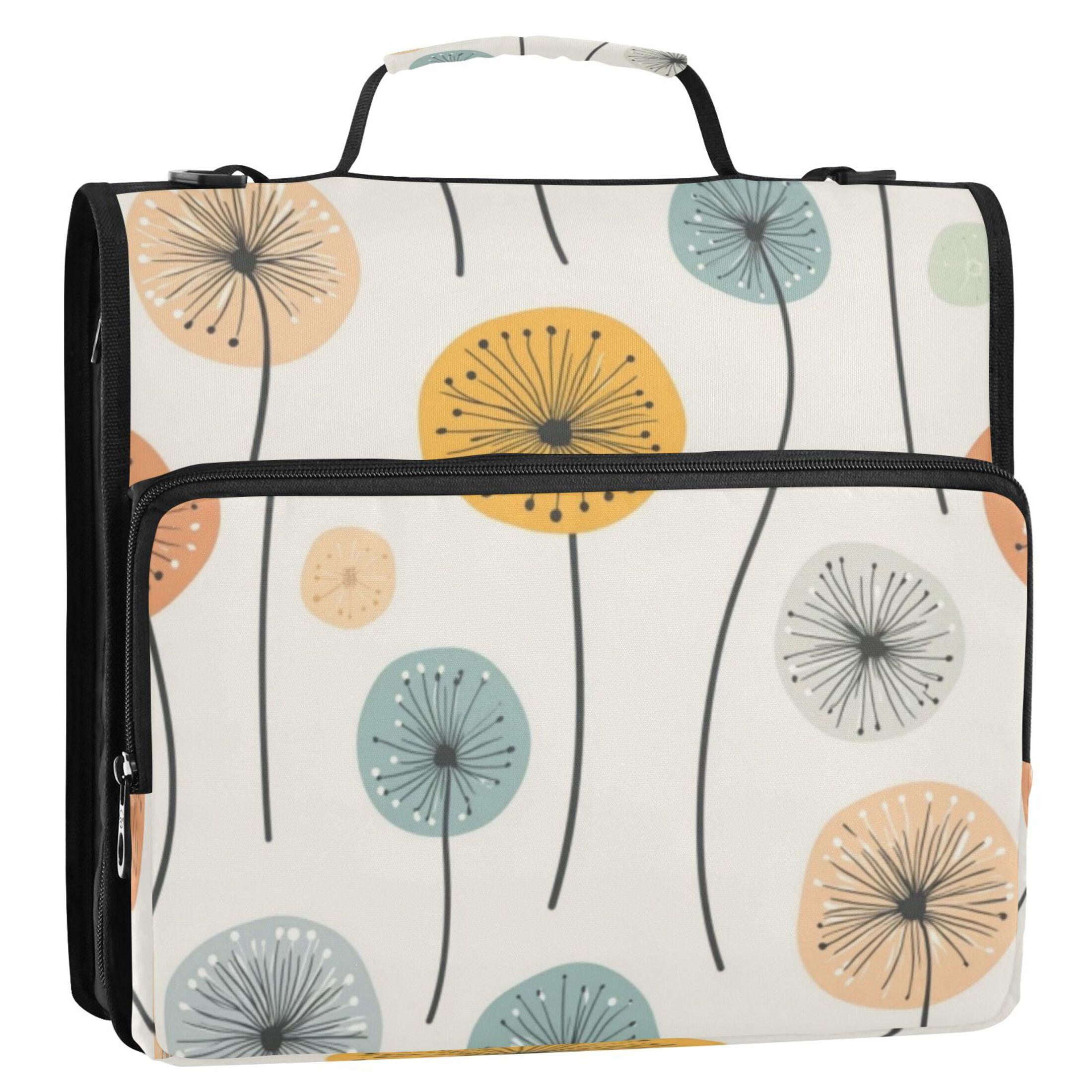 Circular Folder Package 13.6*3.5*12.4 Inches ,Binder Bag，Binder Organizer，Zipper Binder，3 Ring ...