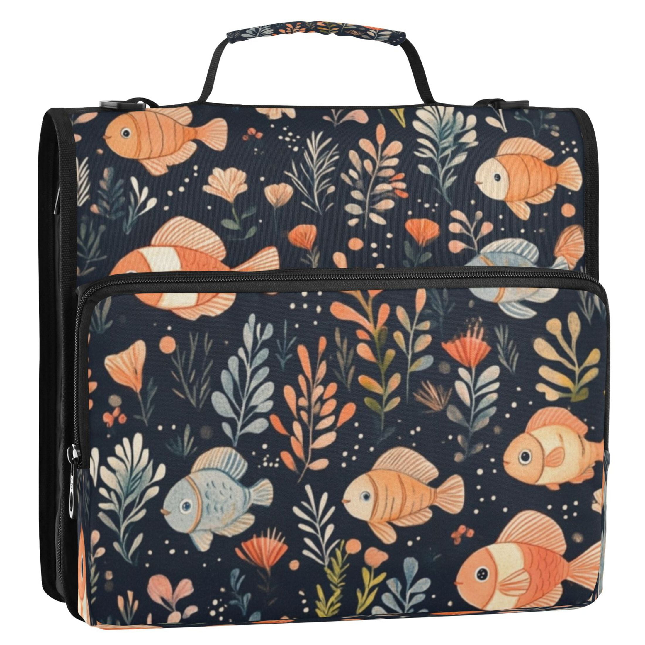 Circular Folder Package 13.6*3.5*12.4 Inches ,Binder Bag，Binder Organizer，Zipper Binder，3 Ring ...