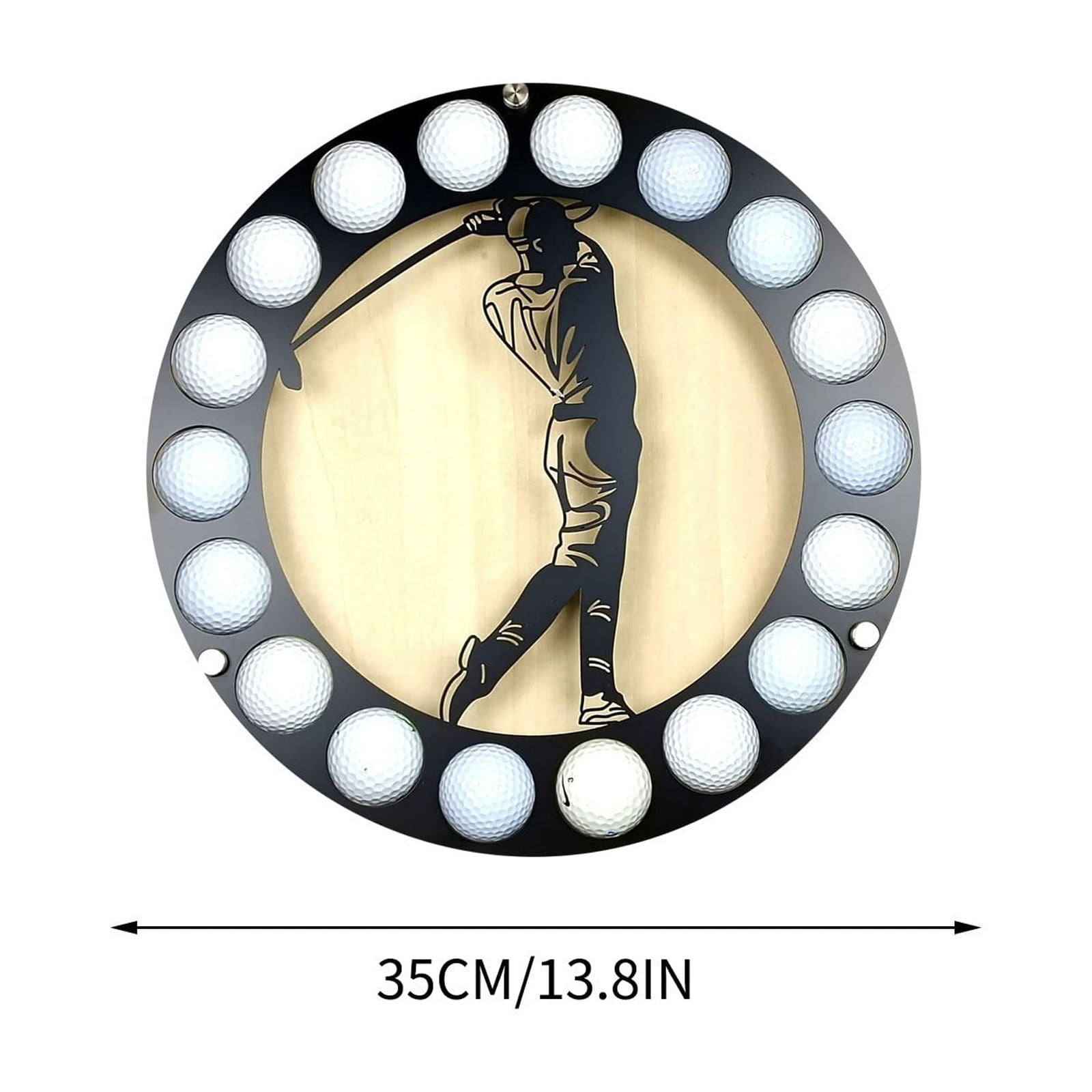 Circular Golf Display Stand Iron Wall Decor for Home Office, Golf Ball ...