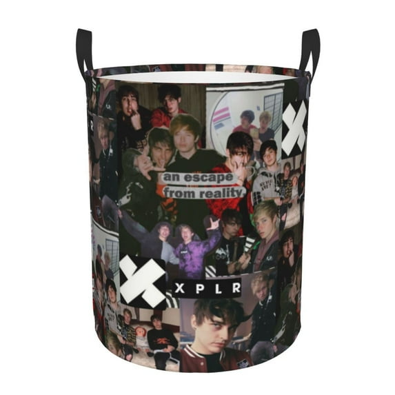 Circular Hamper Sam and Colby XPLR With Handle Storage Basket Circular ...