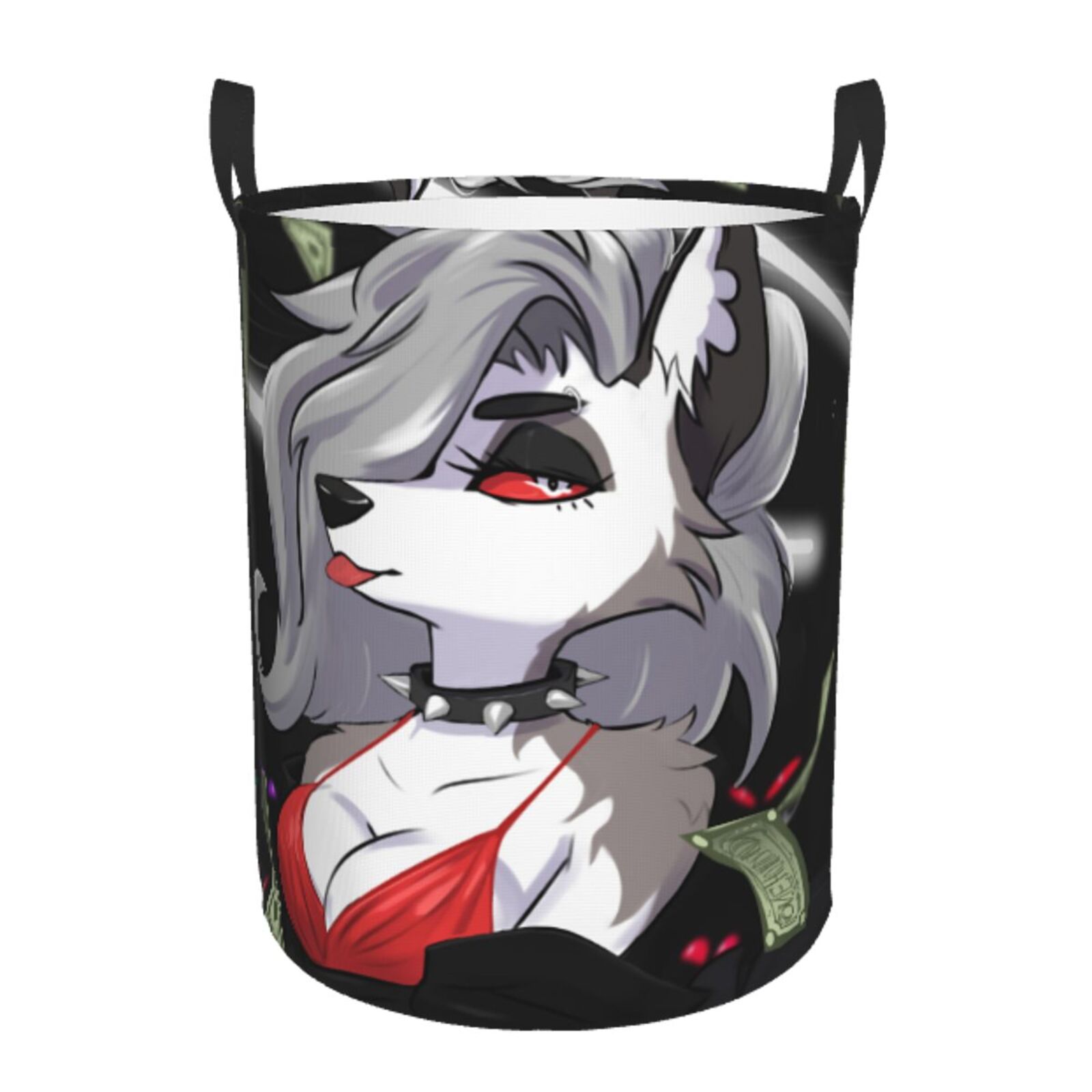 Circular Hamper with Handles, Loona Helluva Boss Laundry Basket Dirty ...