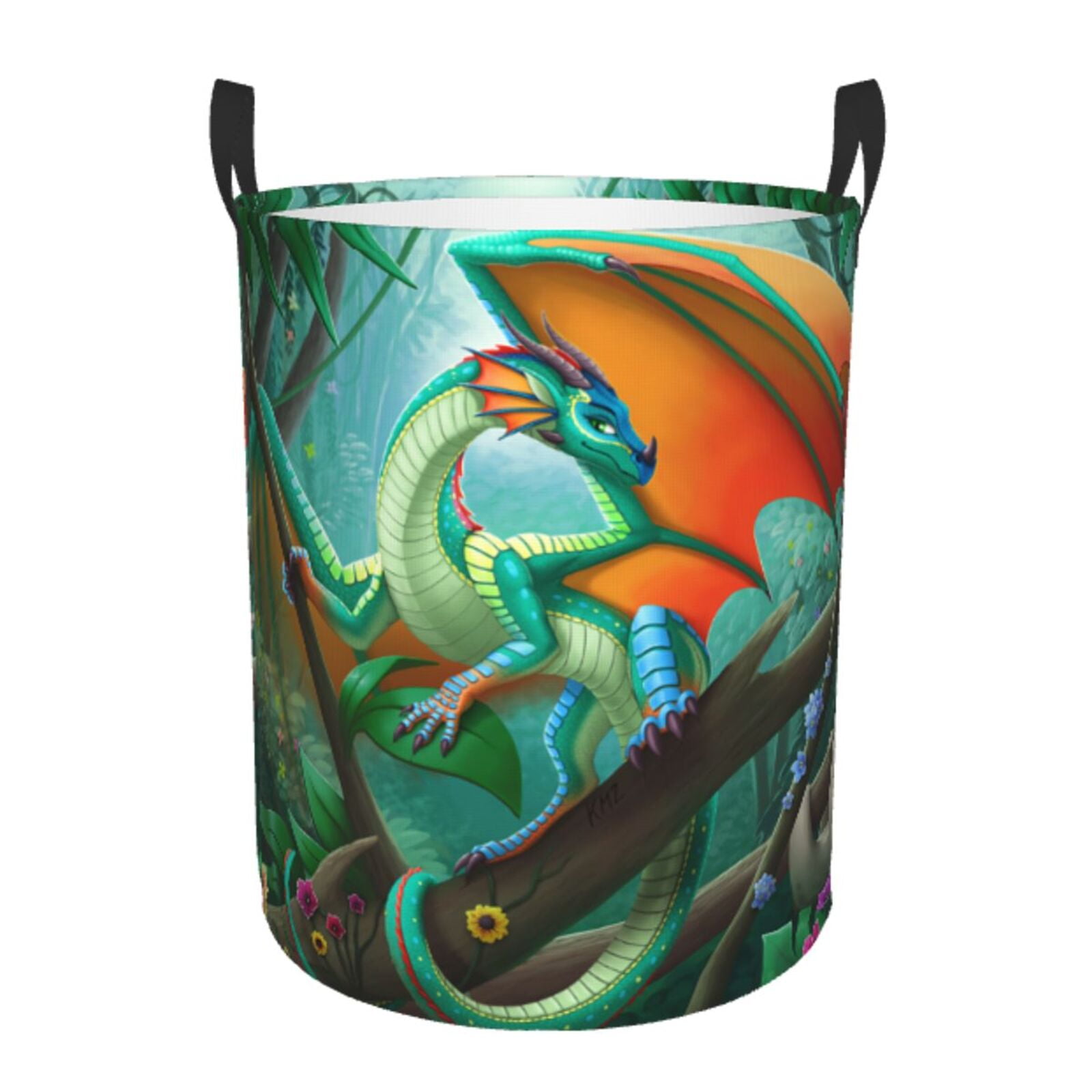 Circular Hamper with Handles, Wings Of Fire Laundry Basket Dirty ...