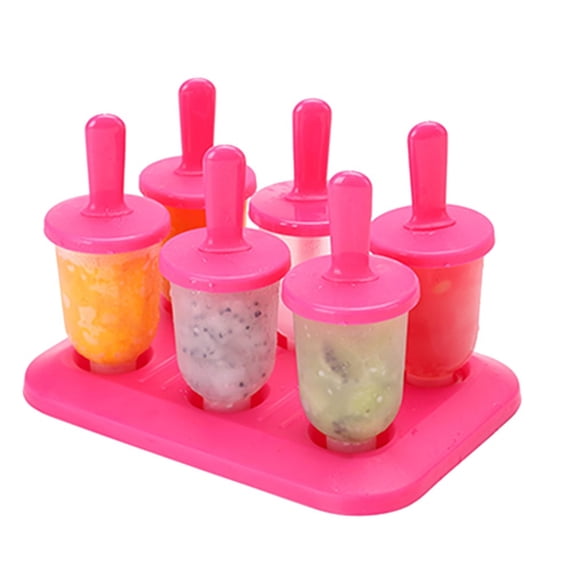 Circular Ice Pop Molds with Lid, Reusable DIY Ice Tray for Homemade ...