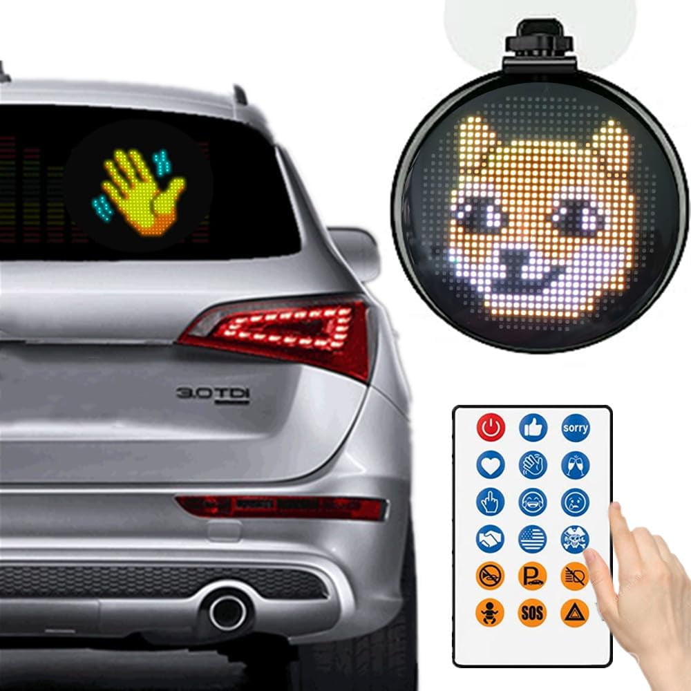 Circular Led Sign for STF9 Car, Bluetooth APP + Remote Control Custom ...