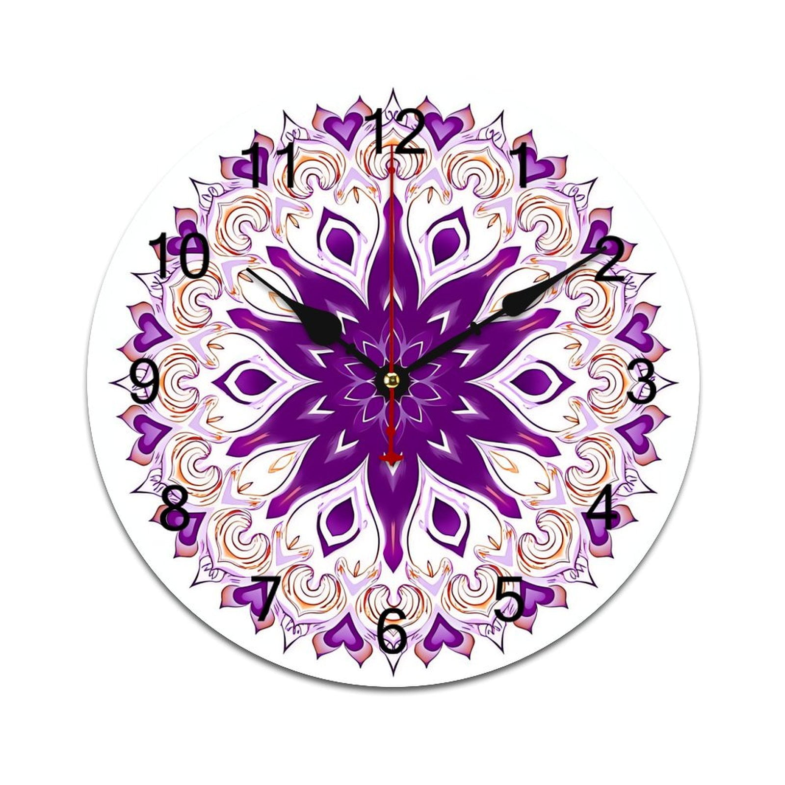 A Circular Mandala Design with Hearts in Shades of Purple And Gold, Set ...