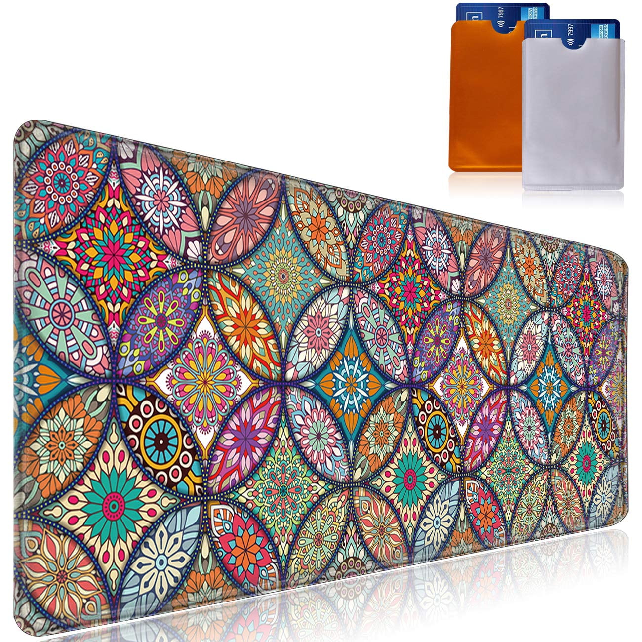 Circular Mandala Mouse Pad Gaming XL Boho Home Large Computer Mouse Pad ...