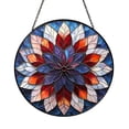 Circular Mandala Pattern Stained Glass Suncatcher, Window Decor Hanging ...