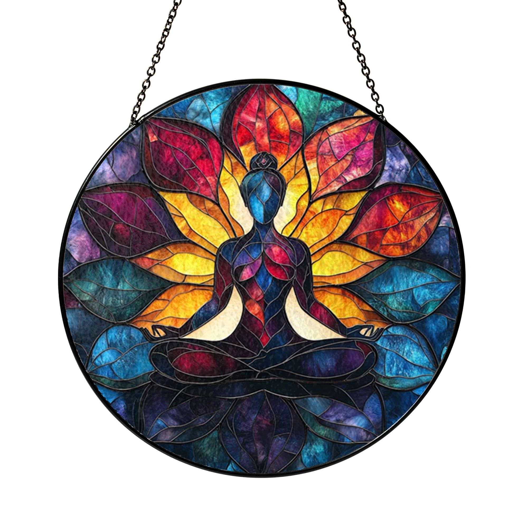 Circular Mandala Window Art – Decorative Glass Hanging - Walmart.com