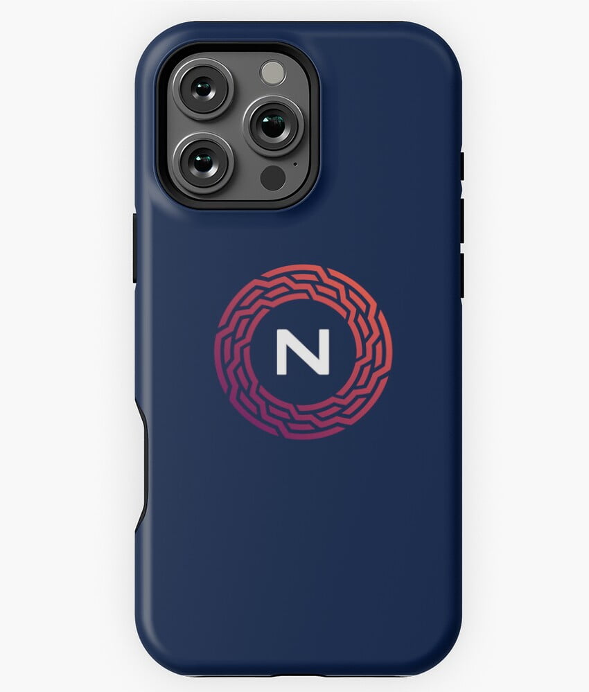 Circular Maze Geometric Letter N Phone Case for iPhone 16 15 14 13 12 ...