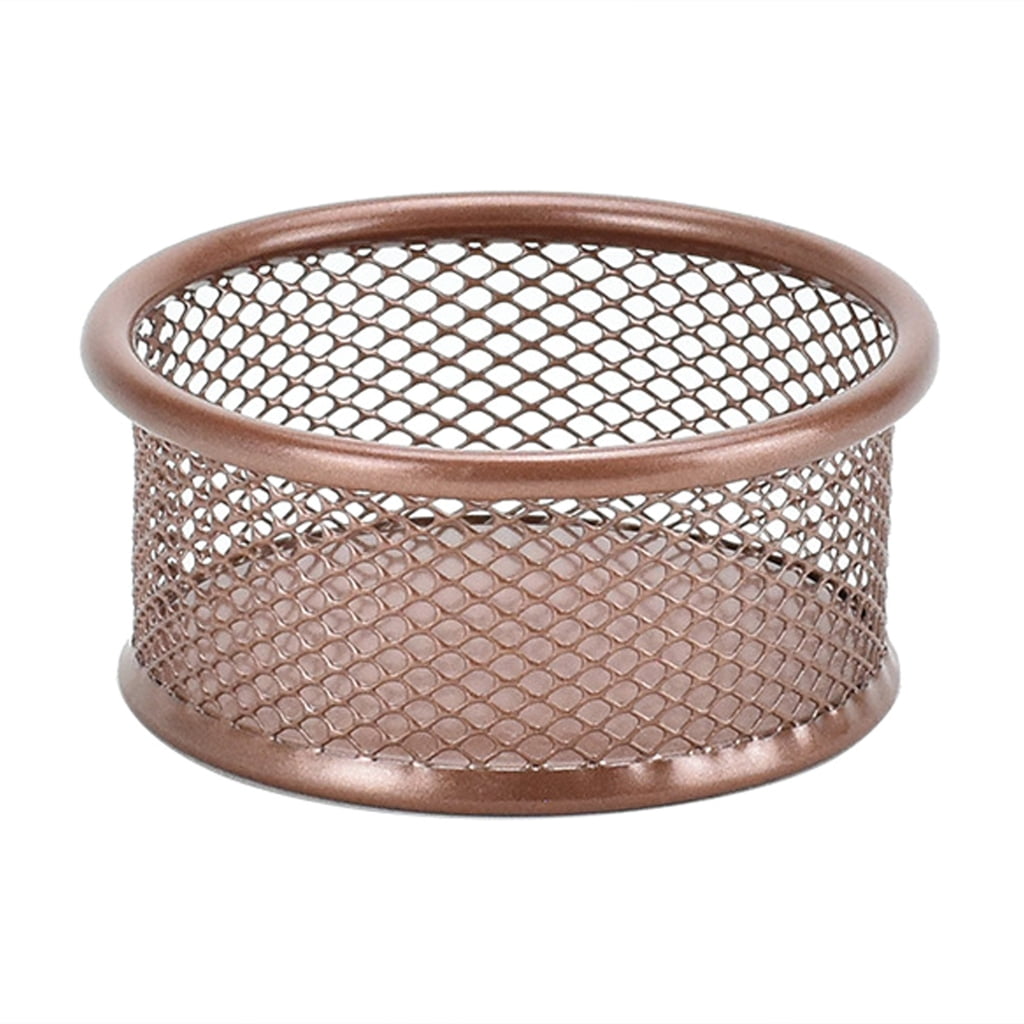 Circular Metal Paper Clip Dispenser Desk Paperclip Organiser Storage ...