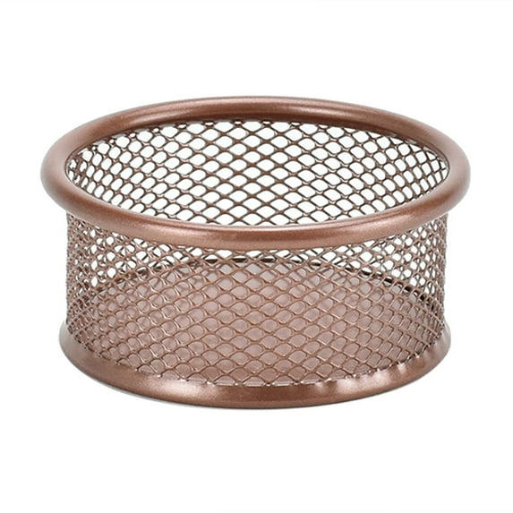 Circular Metal Paper Clip Dispenser Desk Paperclip Organiser Storage ...