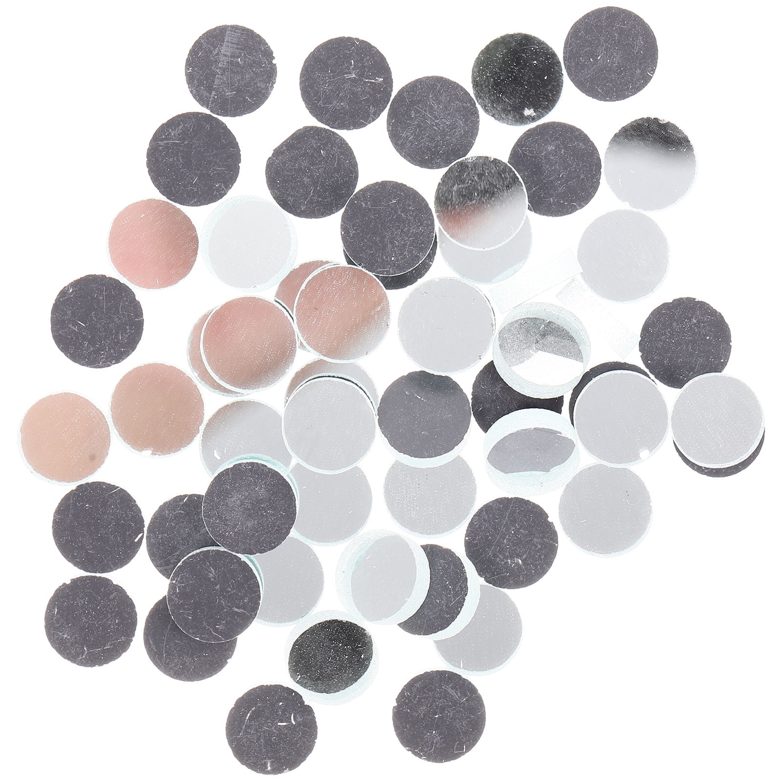 Circular Mosaic Mirror Tiles Self Adhesive Mini Mirrors Round - Walmart.com
