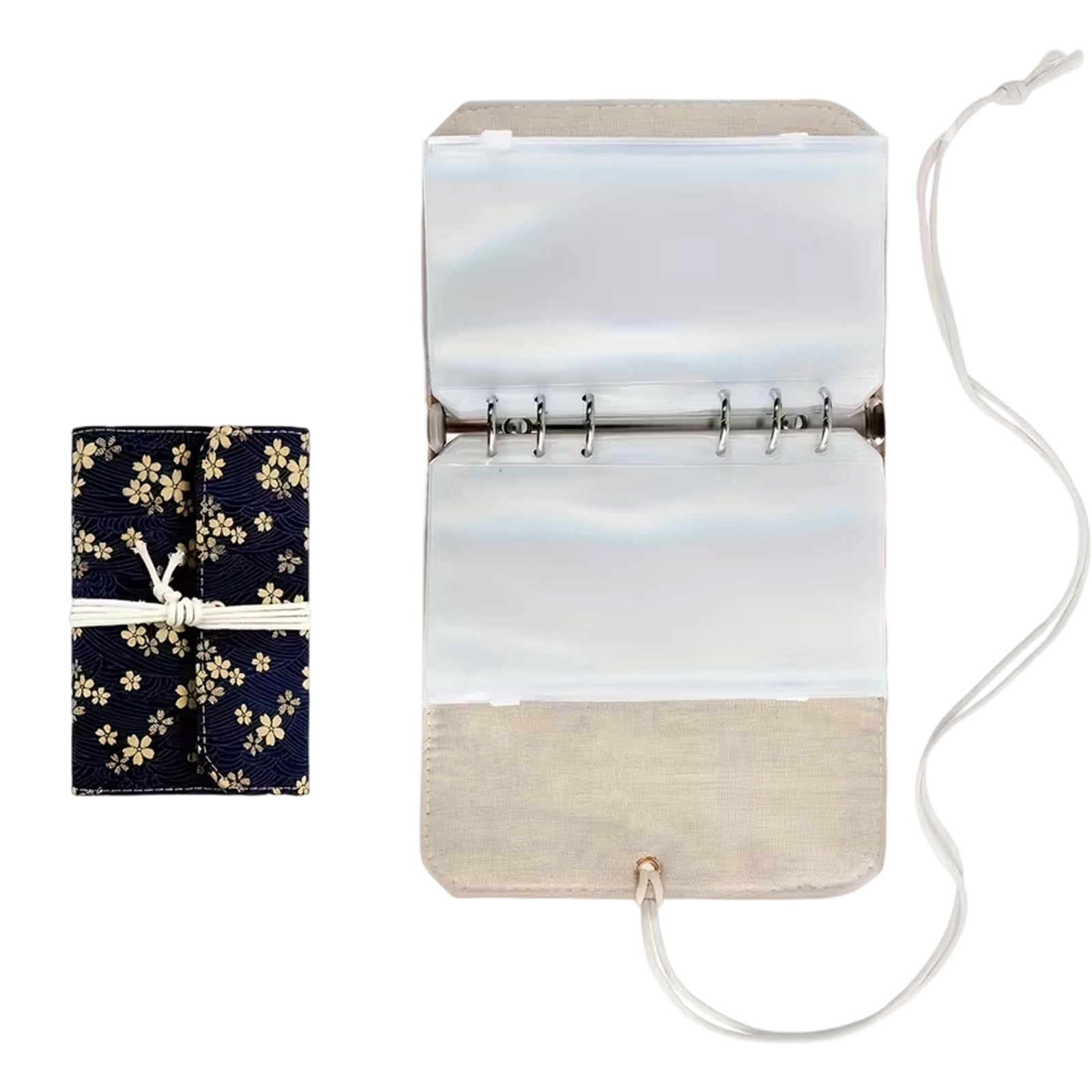 Circular Needle Organiser Bag with 12Pcs Removable Zippered PVC Binder ...