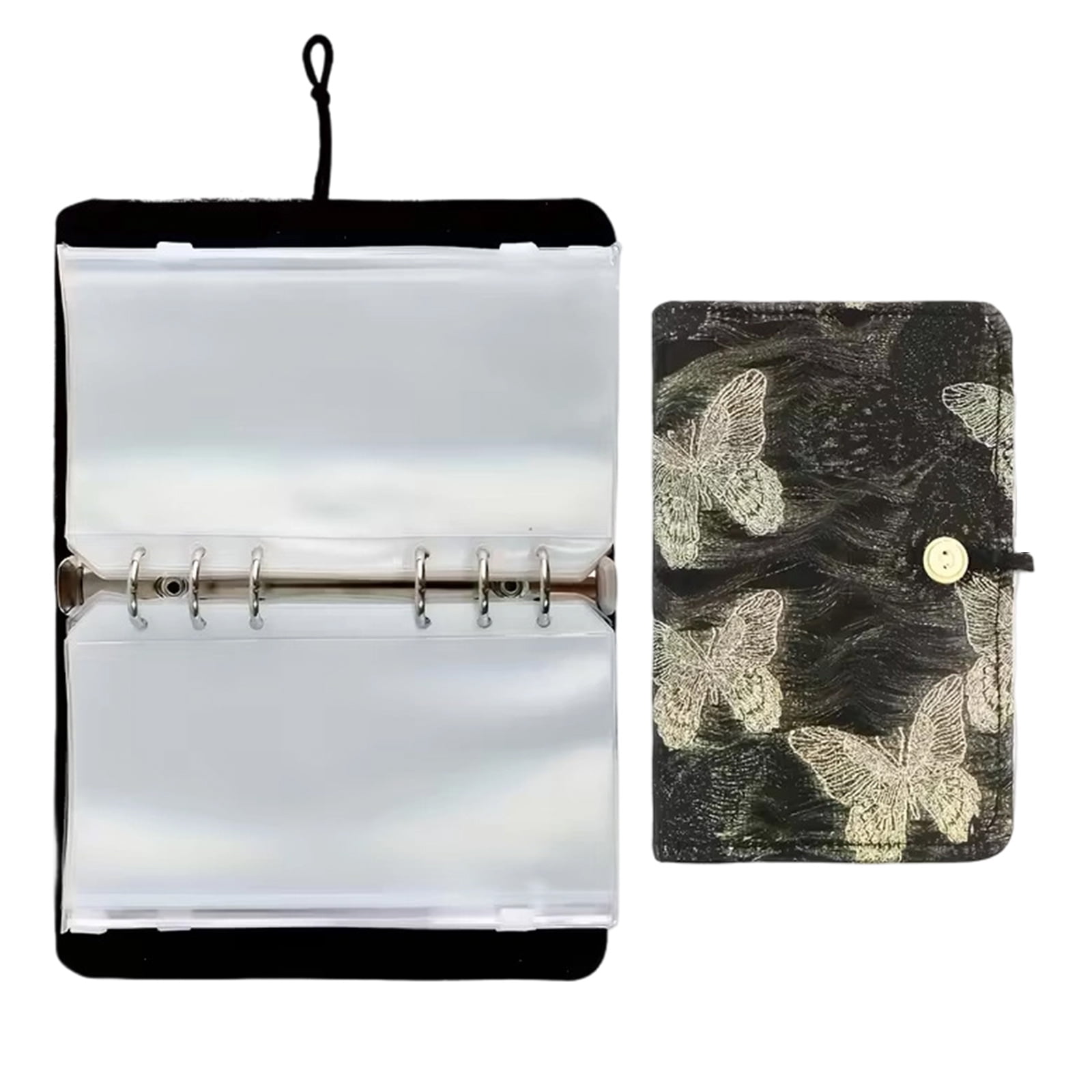 Circular Needle Organiser Bag with 12Pcs Removable Zippered PVC Binder ...