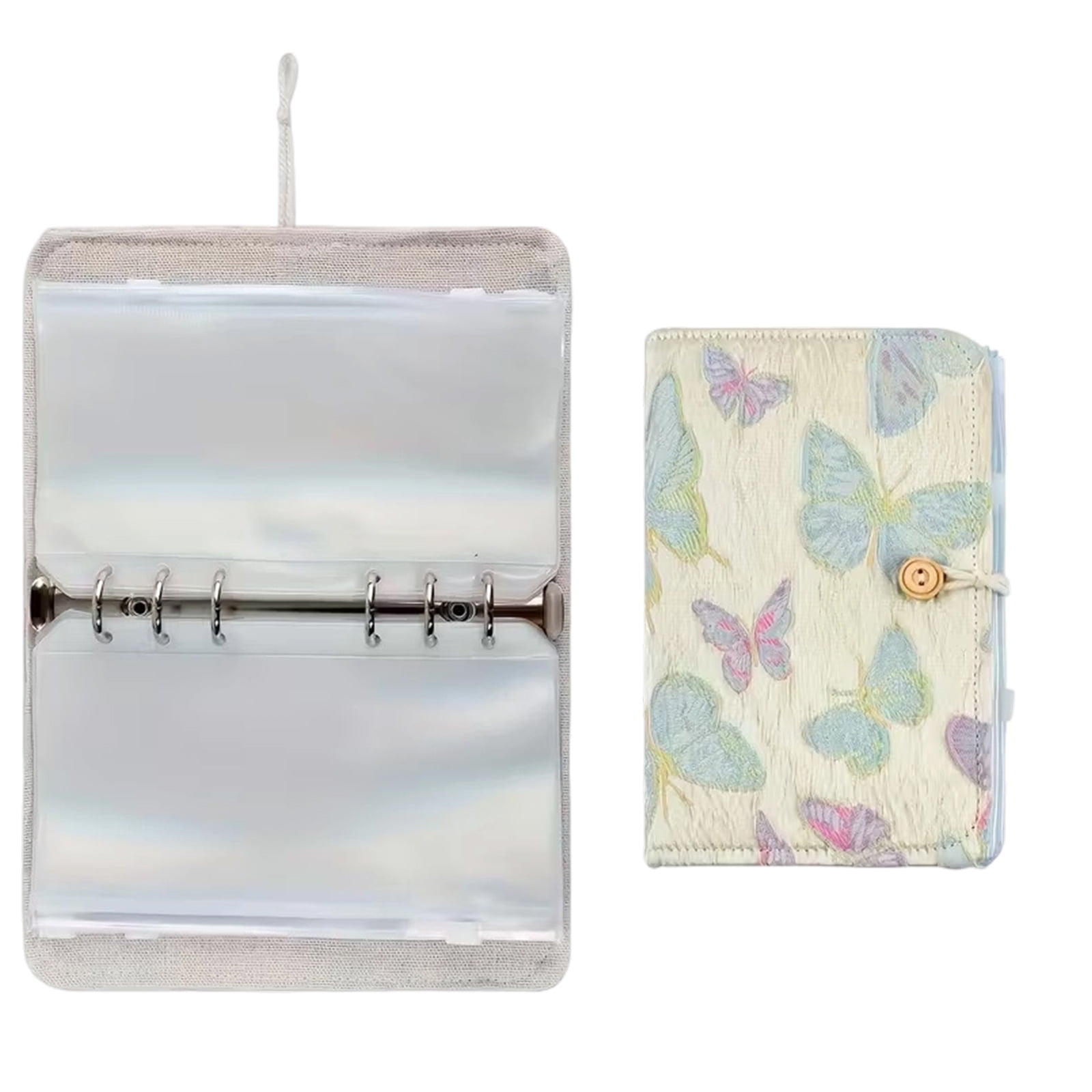 Circular Needle Organiser Bag with 12Pcs Removable Zippered PVC Binder ...
