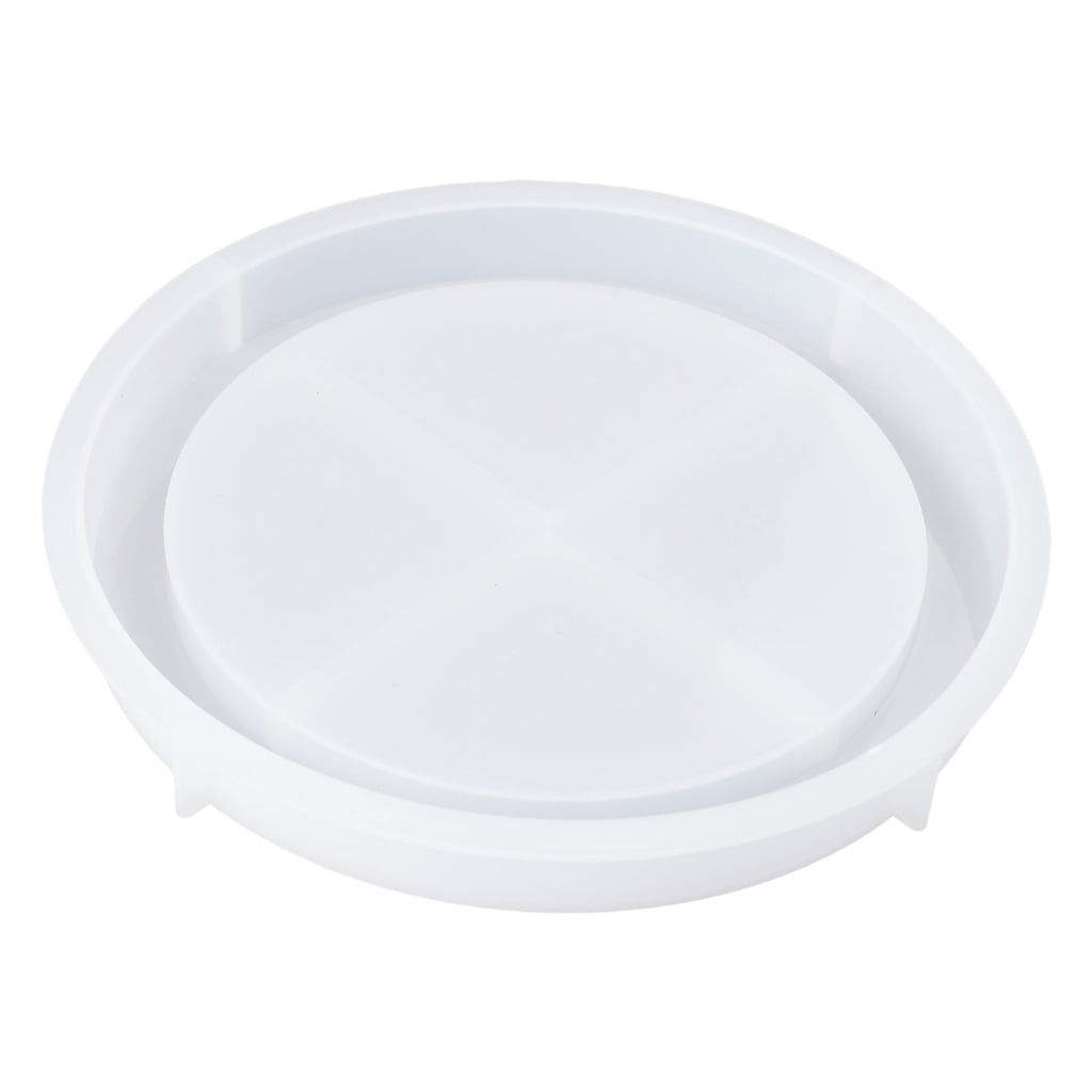 Circular Plate Silicones Molds Round Resin Tray Molds For Making Candle ...