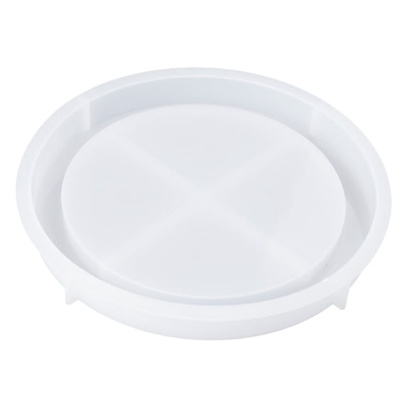 Circular Plate Silicones Molds Round Resin Tray Molds For Making Candle ...
