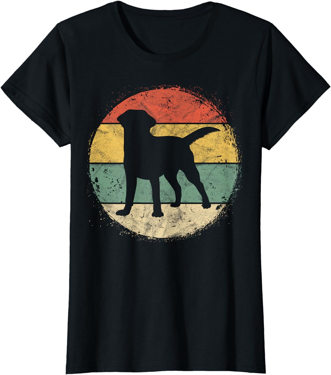 Circular Retro Labrador Owner Gift Golden Black Lab Dad Mom T-Shirt ...