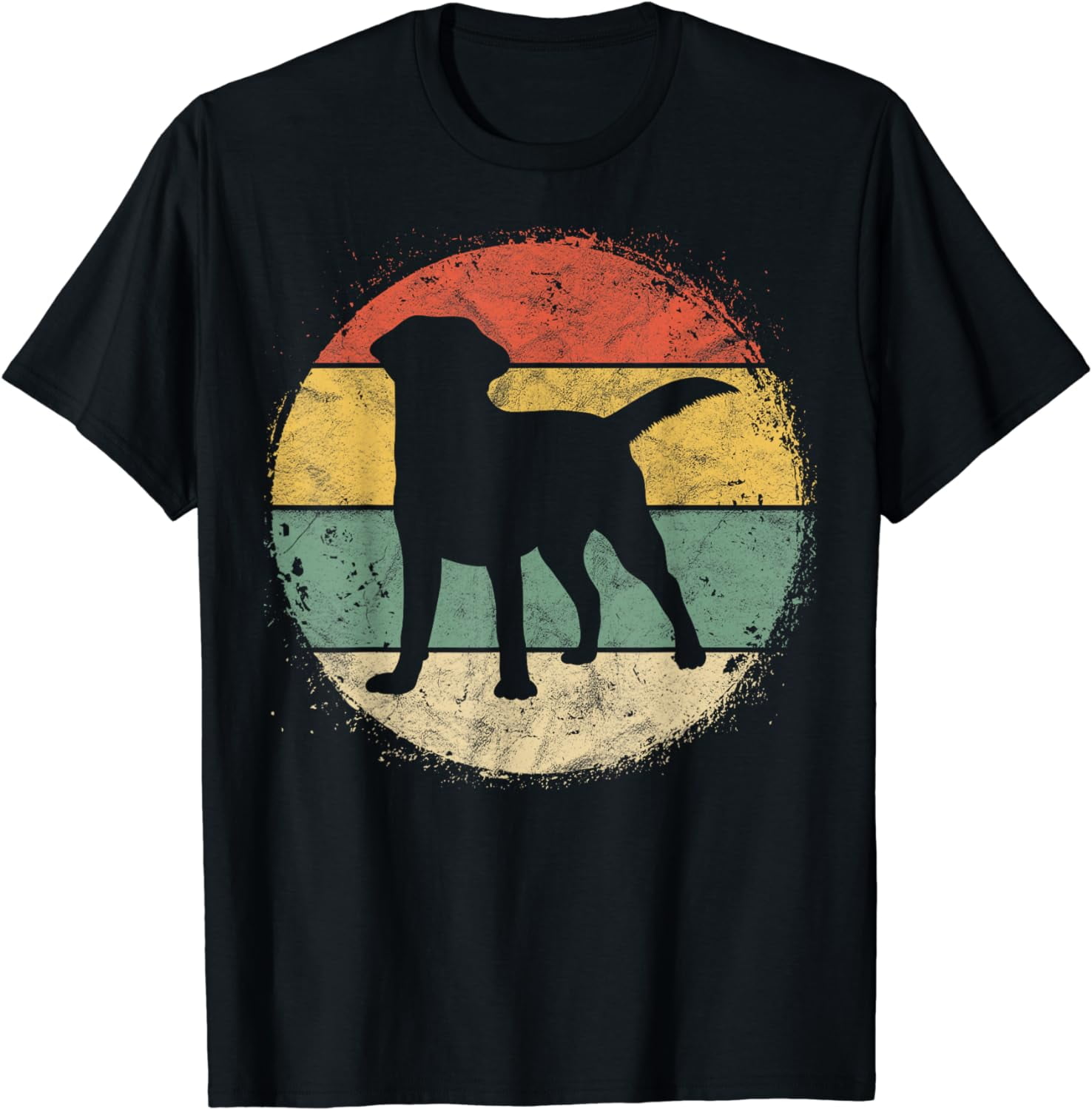 Circular Retro Labrador Owner Gift Golden Black Lab Dad Mom T-Shirt ...