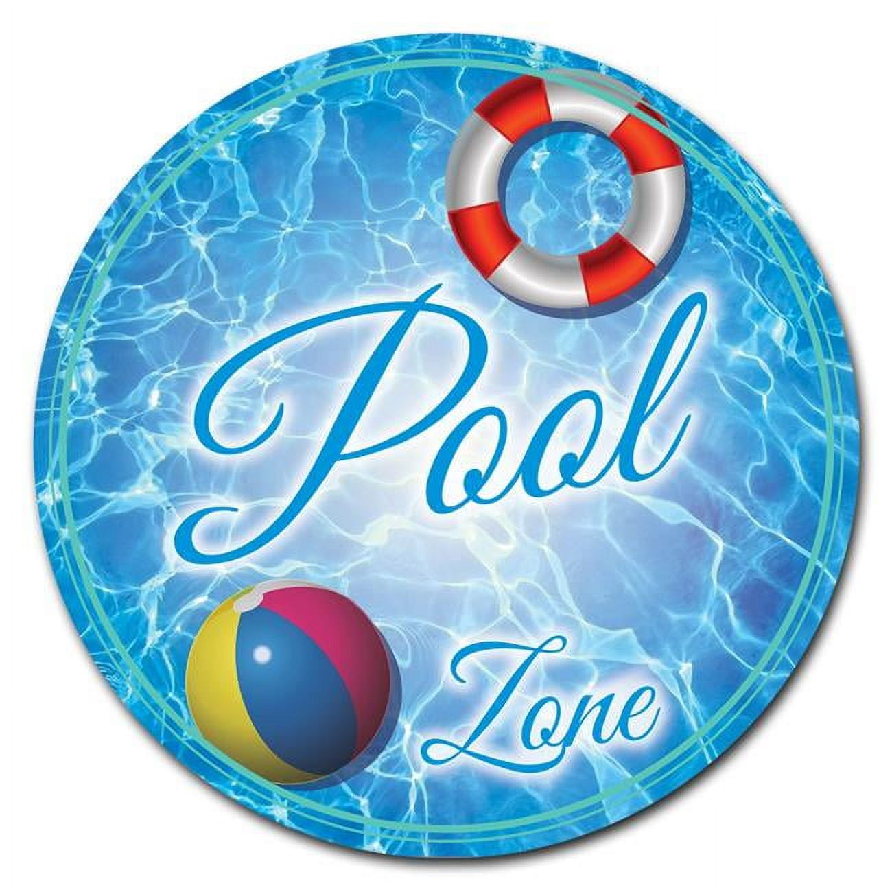 Circular Rigid Plastic Sign for 12 in. Tall - Pool Zone - Walmart.com