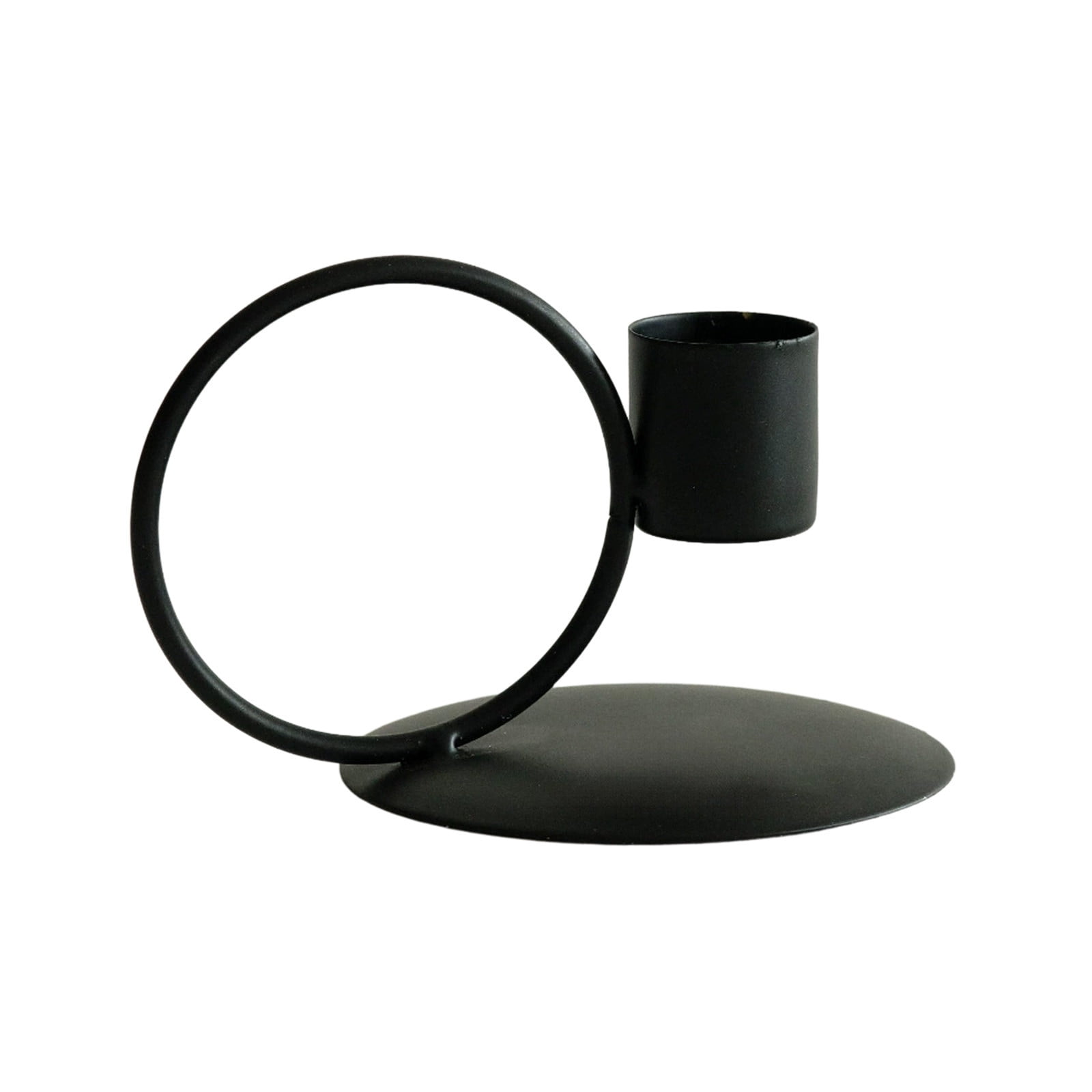 Circular Ring Iron Candlestick Hand Carry Design Single Candle Holder ...