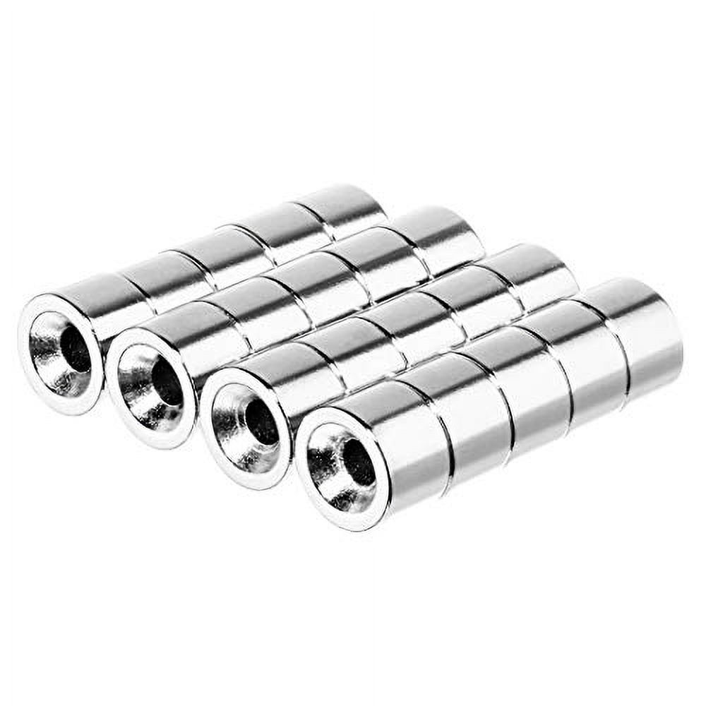 Circular Ring Magnets 3/8x1/4 - Magnetic Countersunk Disc 10x6mm Screw ...