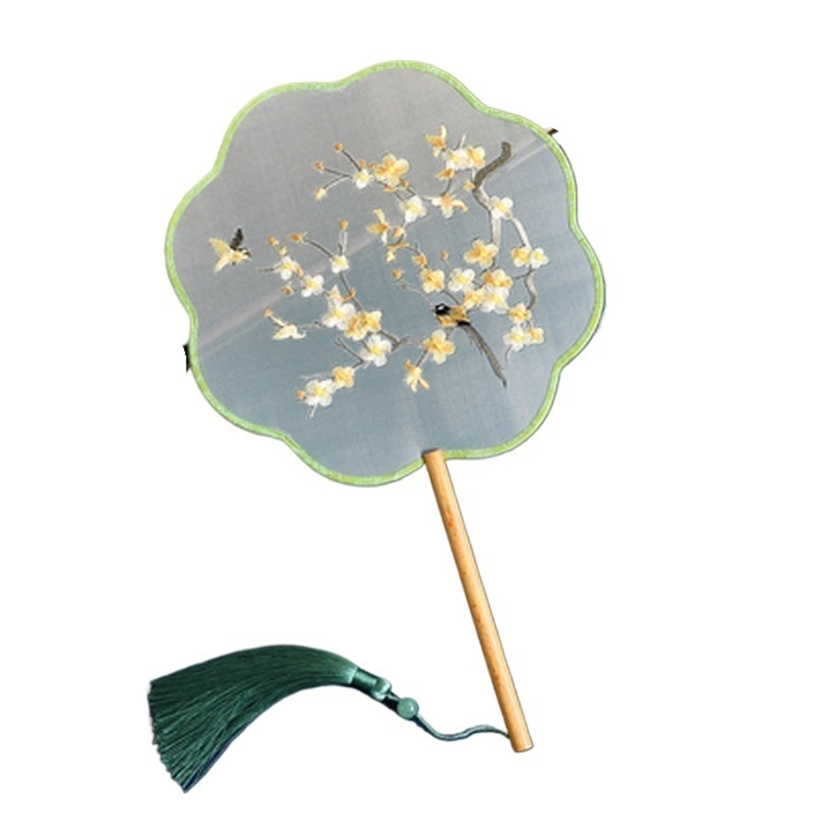 Circular Round Hand Fan, Art Embroidery, Classical, Ancient Costume ...
