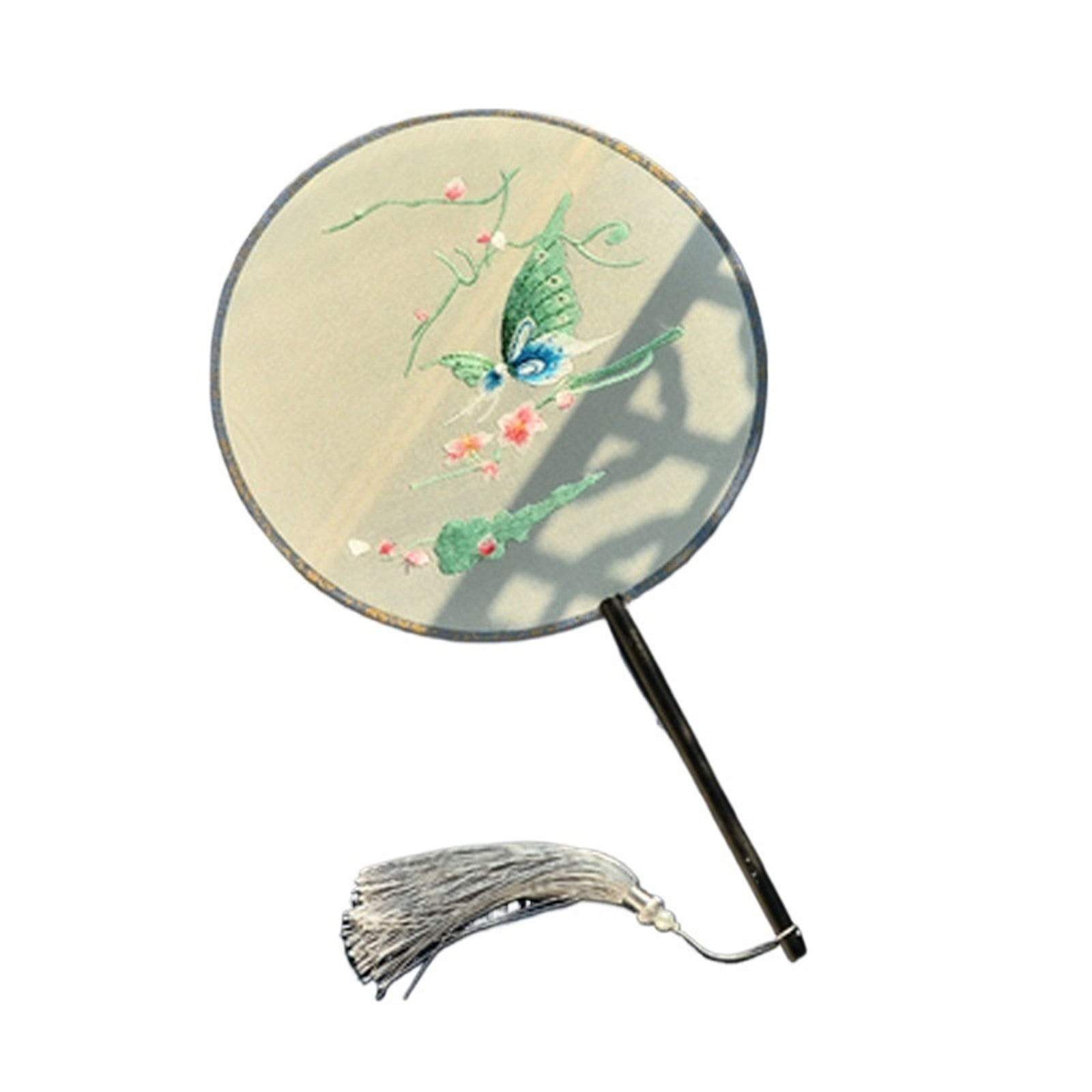 Circular Round Hand Fan, Art Embroidery, Classical, Ancient Costume ...