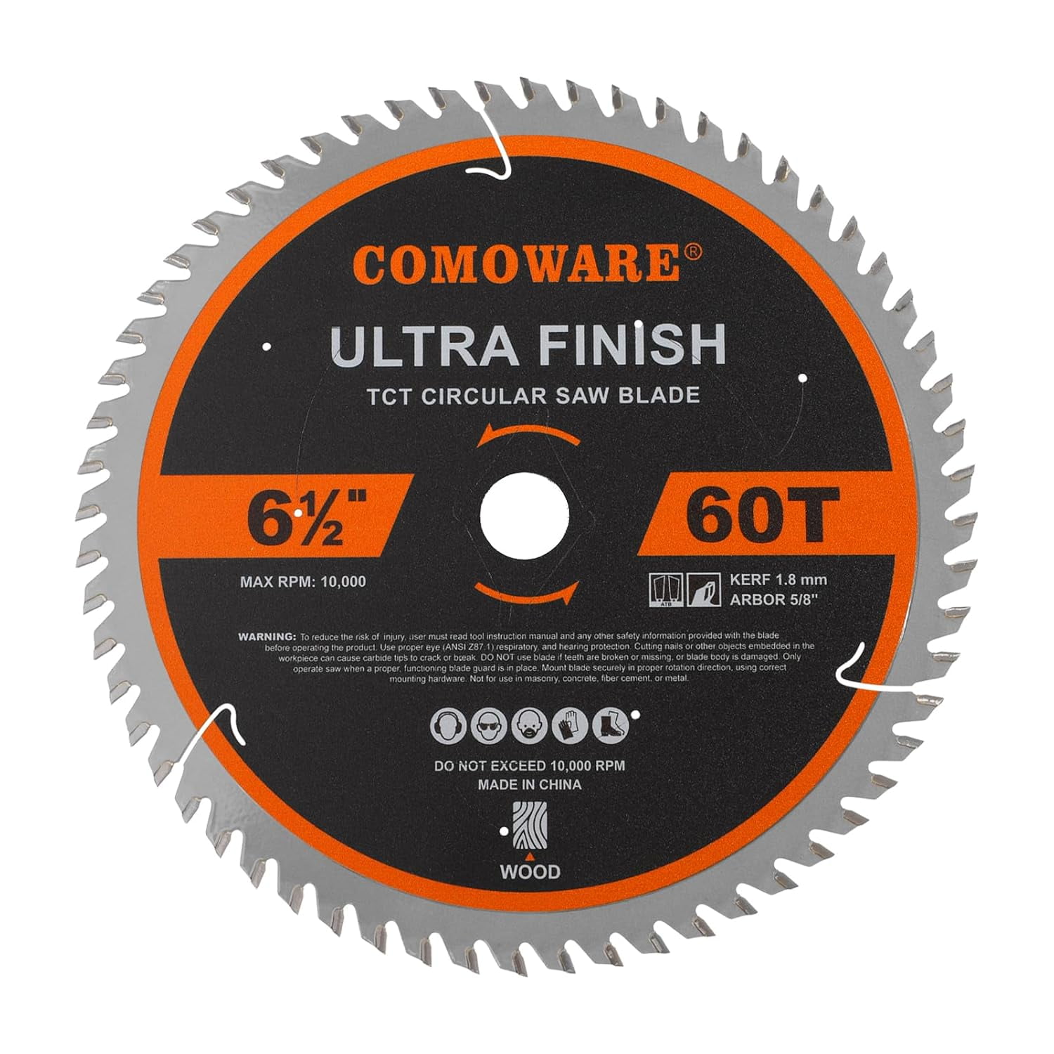 Circular Saw Blade 6-1/2\u201d 60 Tooth ATB, Premium Tip, Anti ...