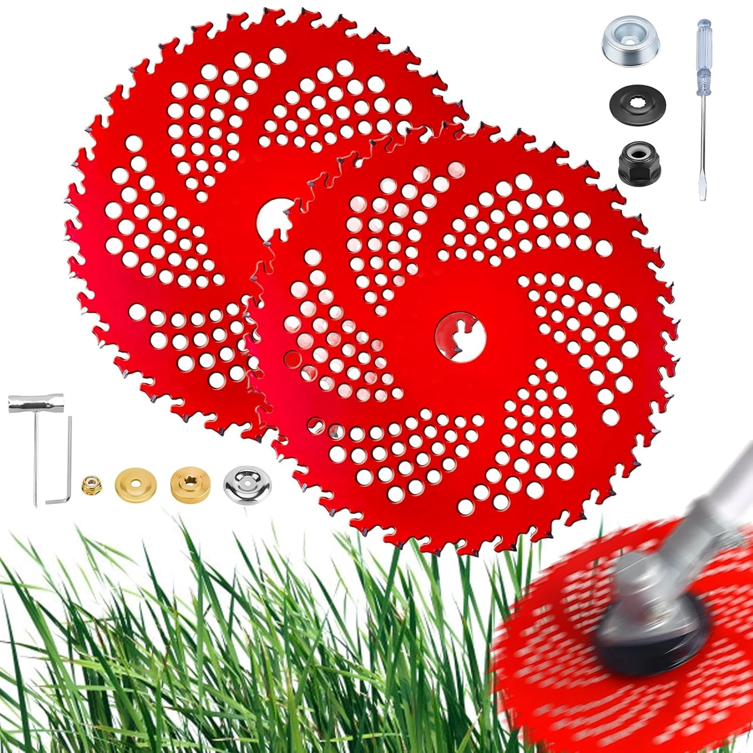 Circular Saw Blade for Weed Trimmers, 9" X 36 Teeth Carbide Tip Brush ...