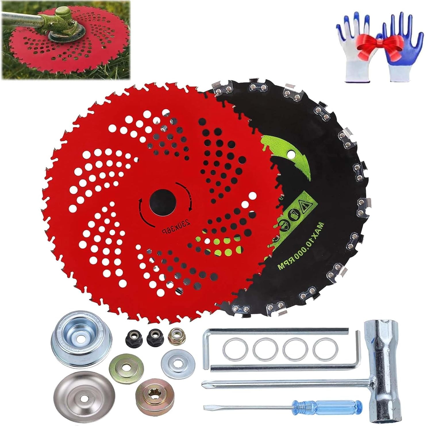 Circular Saw Blade for Weed Trimmers, 9" X 36 Teeth Carbide Tip Brush ...