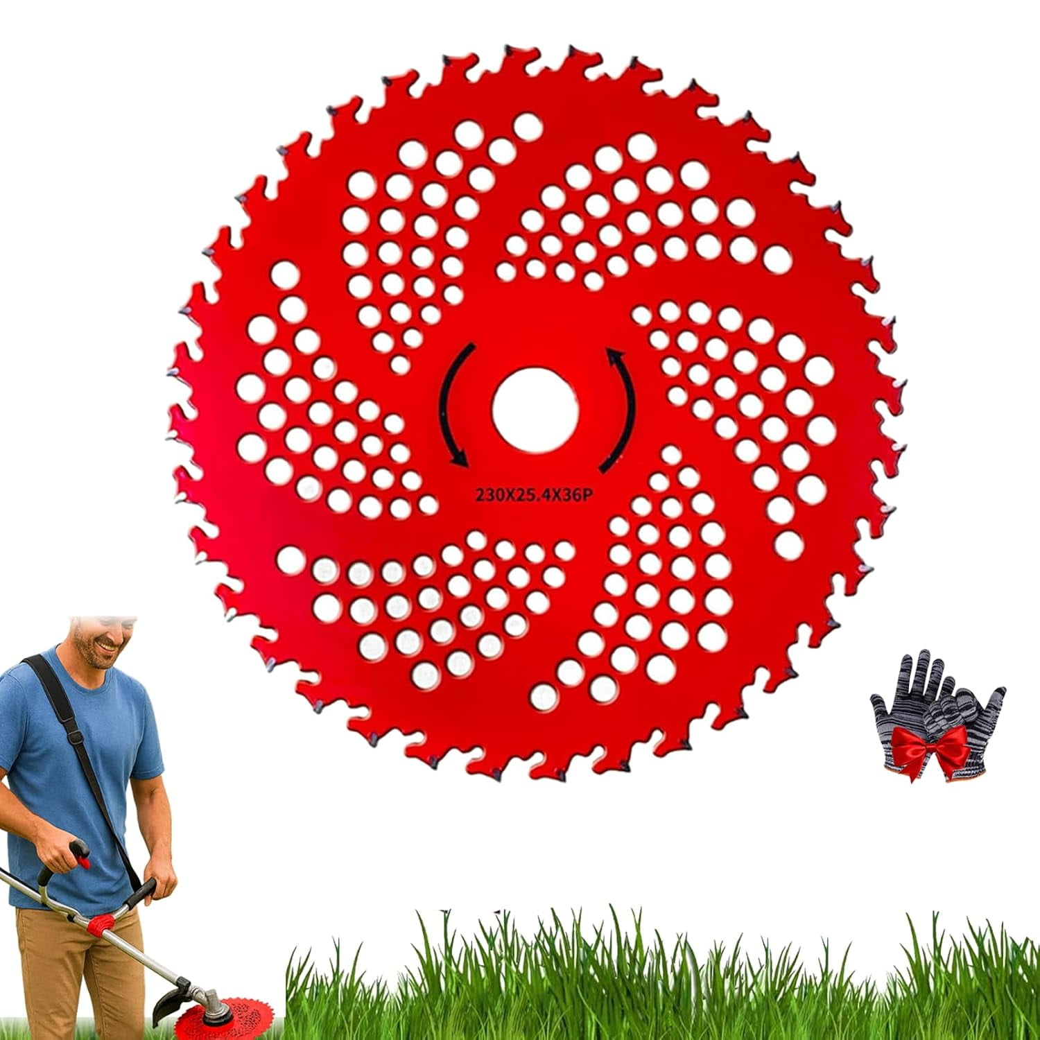 Circular Saw Blade for Weed Trimmers, 9" X 36 Teeth Carbide Tip Brush ...