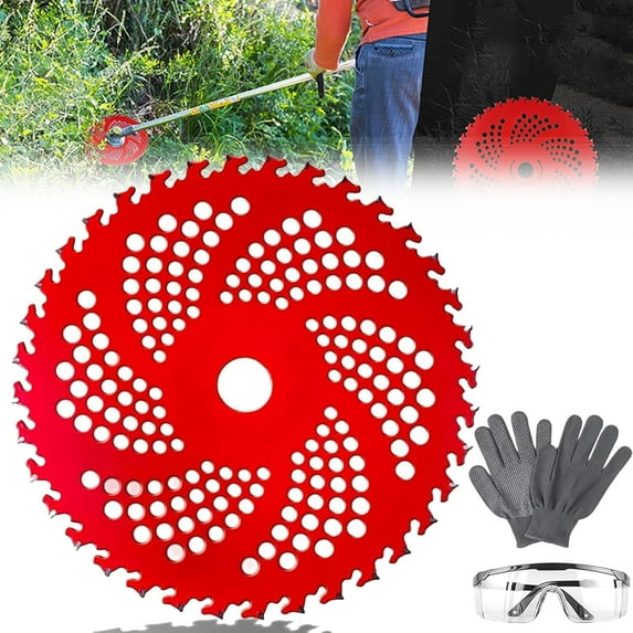Circular Saw Blade for Weed Trimmers, 9" X 36 Teeth Carbide Tipped Weed ...