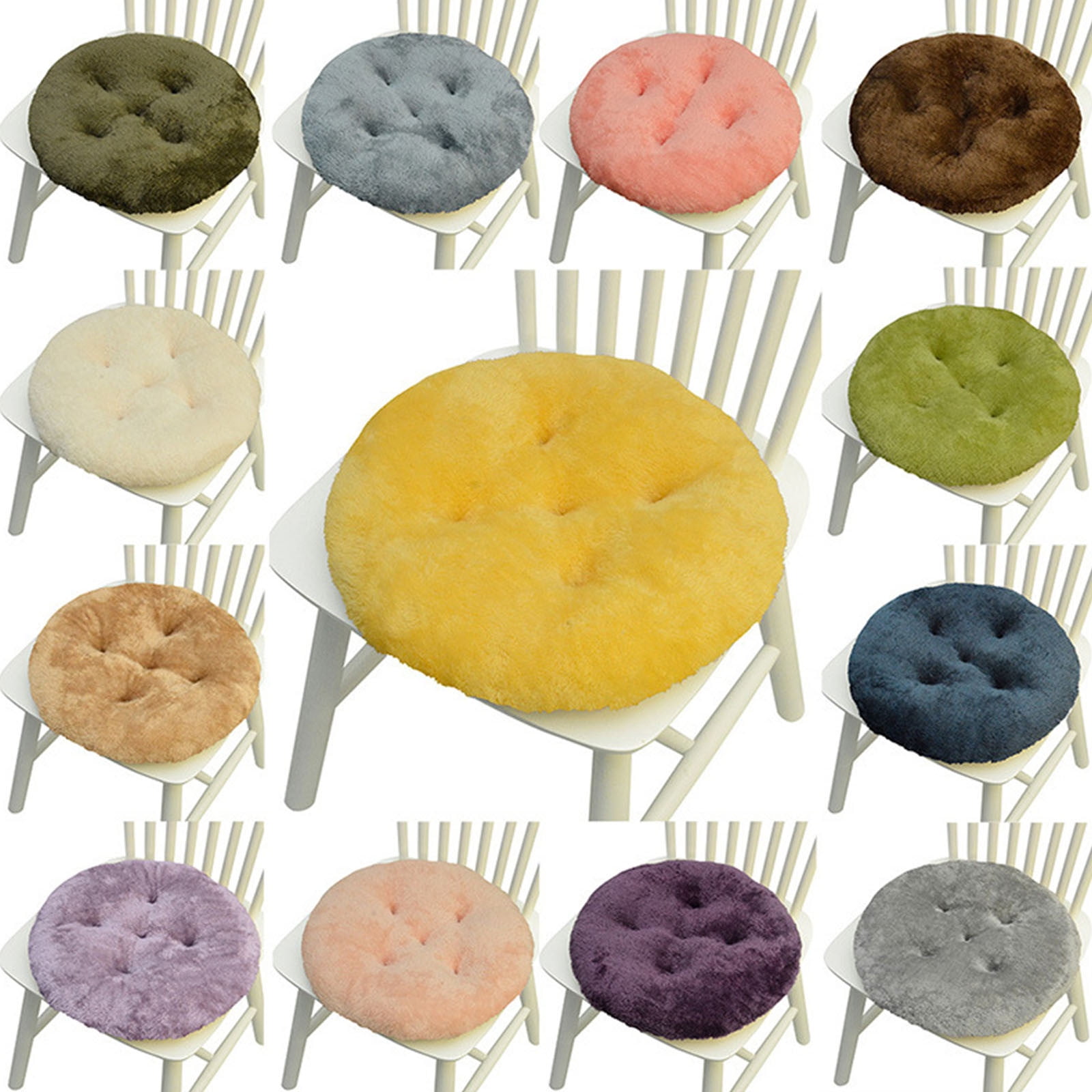 Circular Seat Cushion Chair Stool Butt Cushion Thickened Dining Chair ...