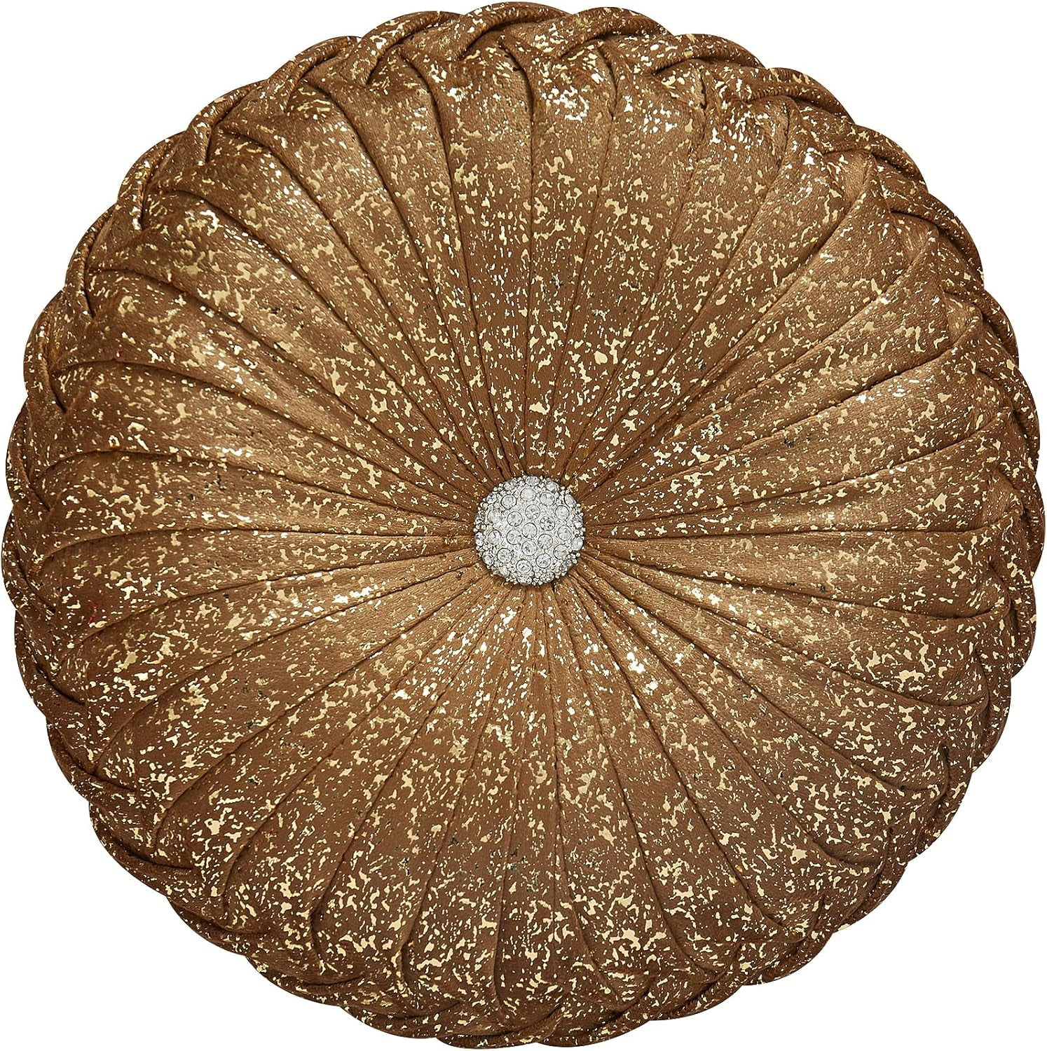Circular Throw Pillows Pumpkin Pleated Handmade Metallic for Home Decor ...