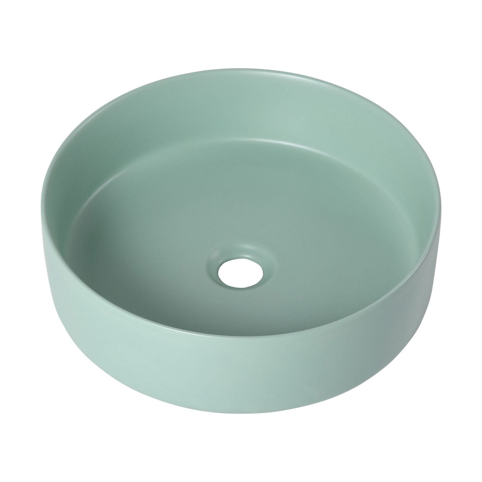 Circular Vessel Bathroom Sink, Ceramic Wash Basin for Bathroom (Pop-up ...