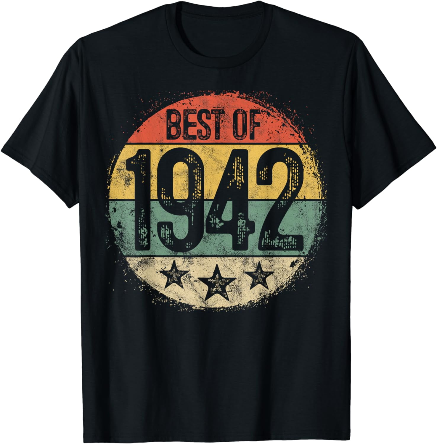 Circular Vintage Best of 1942 82 Year Old Gift 82nd Birthday T-Shirt ...
