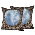Circular Well Outdoor Waterproof Pillow Covers, Tree Branches Sky ...