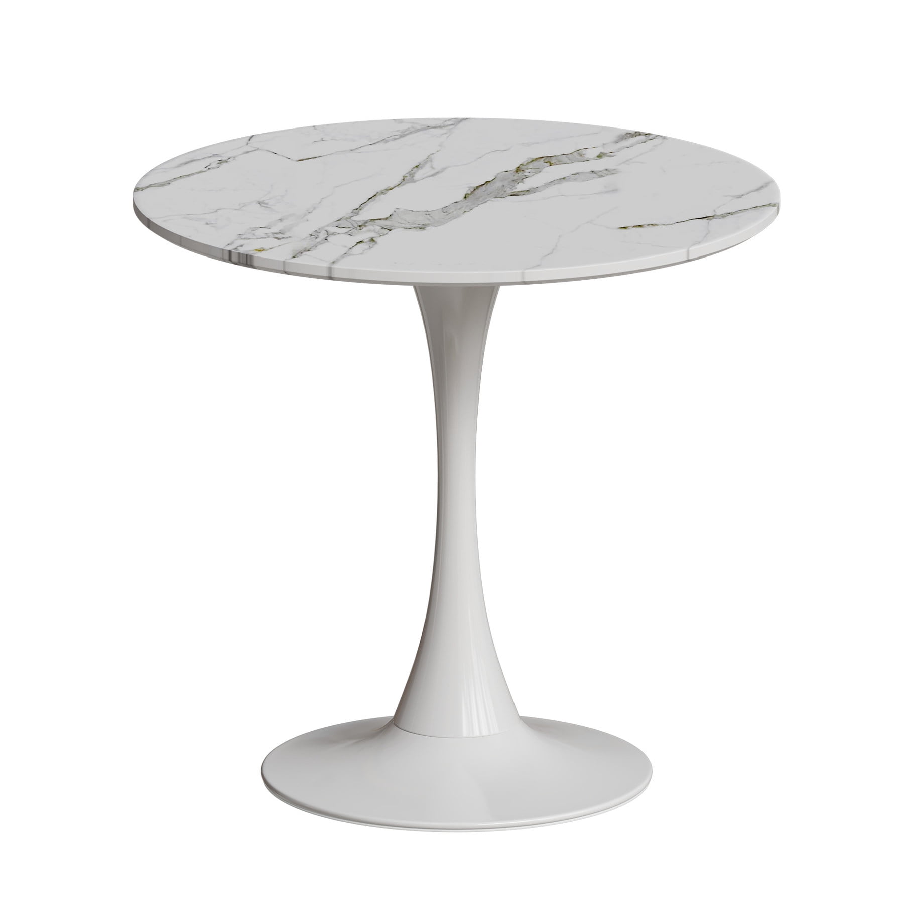 Circular White Table | For 2 - 3 People, Great for Modern Interiors ...