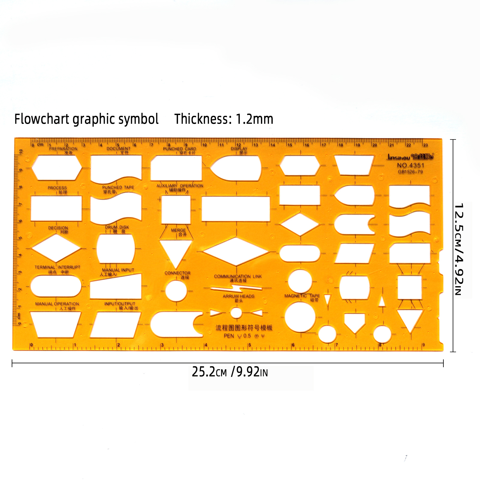 Circular oval ruler durable K Resin drawing design furniture architect ...