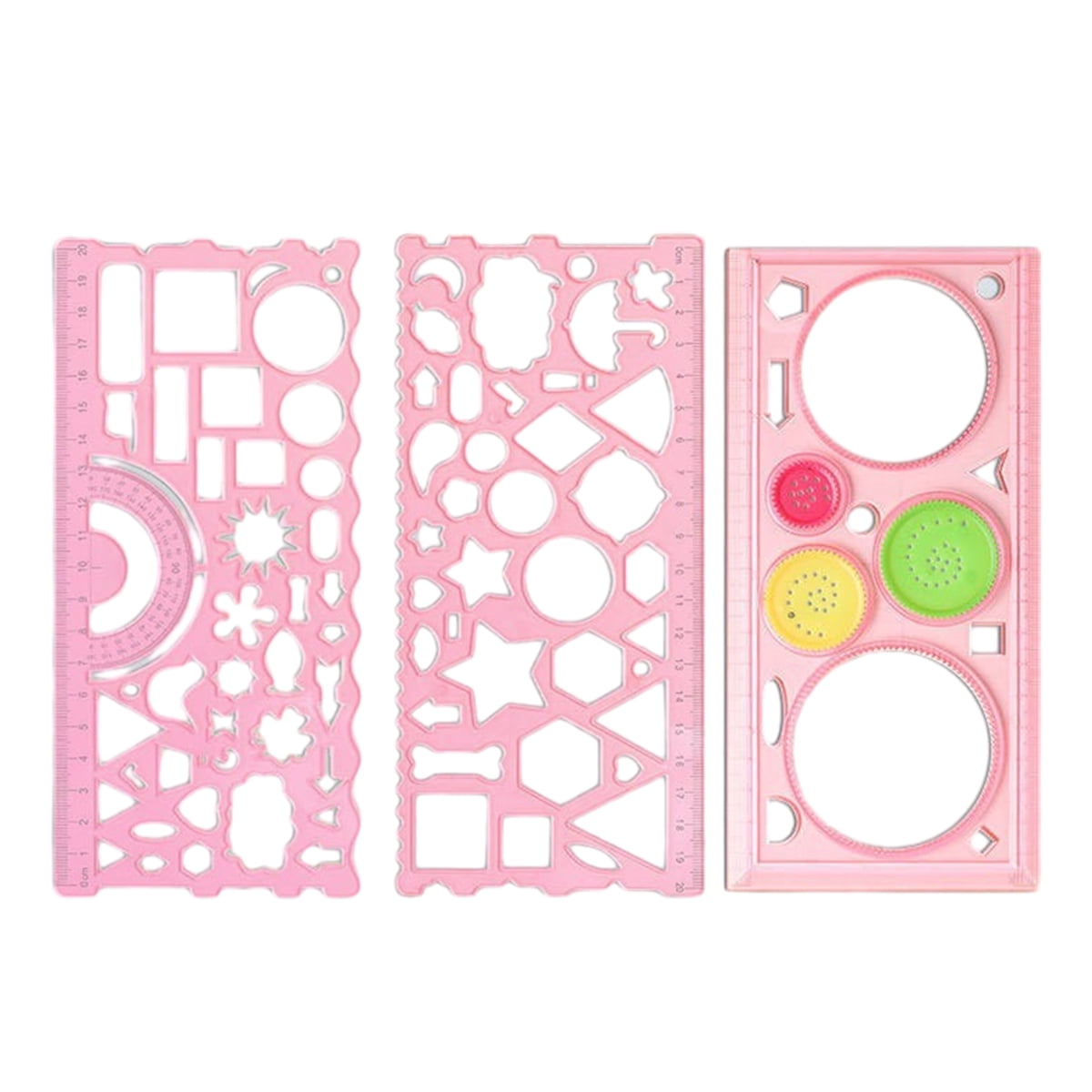 Circular template geometric drawing ruler tool for schools, offices ...