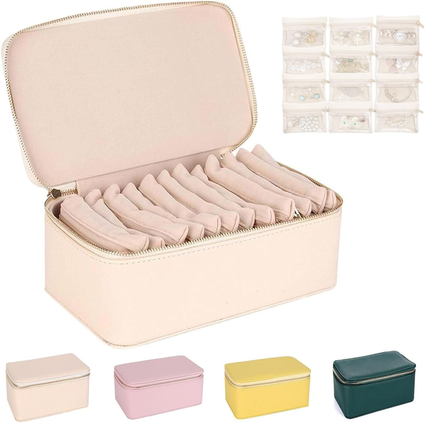Circulatne Travel Jewelry Box with Small Pouches, Circulatne+32 ...
