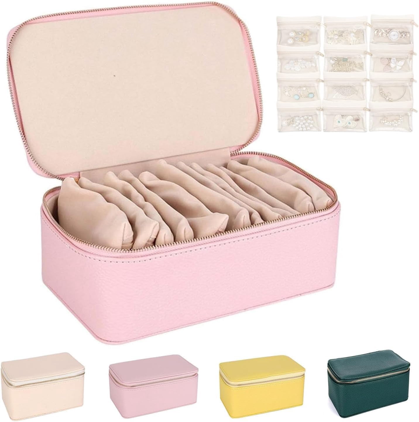 Circulatne Travel Jewelry Box with Small Pouches, Circulatne+32 ...